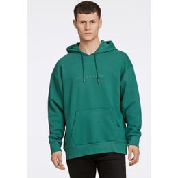 Hoodie LINDBERGH "Hoodie Oversize Fit", Herren, Gr. L, gr&uuml;n (gr&uuml;n cash), Obermaterial: 70% Baumwolle, 30% Polyester, weit, Sweatshirts Hoodie