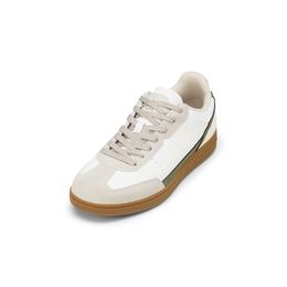Marc O'Polo Sneaker MARC O'POLO "aus edlem Rindleder", Herren, Gr. 41, sanftes wei&szlig;, gray, dried herb, Obermaterial: 100% Leder, unifarben, Schuhe Sneaker