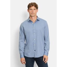 OLYMP Herren Langarmhemd "OLYMP Casual, regular fit, Kent"bleu, Gr. S, 100% Baumwolle, Hemden