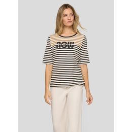 Print-Shirt Rabe "T-Shirt", Damen, Gr. 48, wei&szlig;, 48%Baumwolle 48%Modal 4%Elasthan, geringelt, tailliert, Shirts