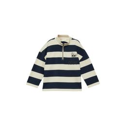 Sweatshirt s.Oliver JUNIOR, Jungen, Gr. 140, blau, Sweatware, Obermaterial: 90% Baumwolle, 10% Polyester, bedruckt, gestreift, regular fit normal, ohne Ausschnitt, gerader Abschluss, Sweatshirts Sweatshirt, mit Print
