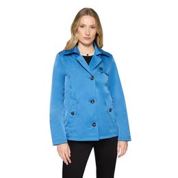 Kurzjacke Betty Barclay "Damen mit Kragen", Damen, Gr. 42, federal blau, Obermaterial: 60% Polyester, 40% Polyamid. Futter: 100% Polyester, ausgestellt, Jacken Kurzjacke