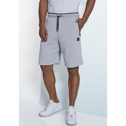 Sweatshorts John Devin, Herren, Gr. XXL (60/62), N-Gr, grau (hellgrau), angeraute Sweatware, Obermaterial: 60% Baumwolle, 40% Polyester, unifarben, bequem kurz, Hosen Sweatshorts, seitliche Taschen mit schwarzem Rei&szlig;verschluss