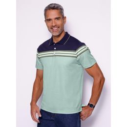 Poloshirt CLASSIC "Kurzarm-Poloshirt", Herren, Gr. 44/46, khaki, kalkmint, 100% Baumwolle, gemustert, mehrfarbig, unifarben, Shirts