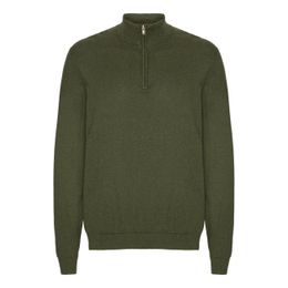 Sweater Clean Cut Copenhagen "Clean Cut Copenhagen Claude Half-Zip Knit", Herren, Gr. L, rosin melange, 100% Baumwolle, unifarben, Sweatshirts Sweater