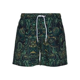 Badeshorts Urban Classics "Urban Classics Herren Paisley Swim Shorts", Herren, Gr. M, US-Gr&ouml;&szlig;en, paisley, 100% Polyester, Badehosen Badeshorts