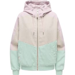 Cordjacke Ragwear "Queny Cordy", Damen, Gr. L (40), mint, Cord, Obermaterial: 90% Polyester, 10% Nylon; Innenfutter: 100% Polyester, l&auml;ssig geschnitten h&uuml;ftbedeckend, hoch geschlossener Ausschnitt, &Auml;rmel ohne &Auml;rmelschlitz Rippb&uuml;ndchen mit Windstopper, Jacken, Jacke in Feinkord-Optik mit verstellbarer Kapuze