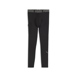Trainingstights Puma "PWRMODE Base Layer Laufhose Herren", Herren, Gr. L, Normalgr&ouml;&szlig;en, schwarz, Obermaterial: 16% Elasthan, 84% Polyester; Netz: 94% Polyester, 6% Elasthan; Unterer Bund: 22% Nylon, 62% Polyester, 16% Elasthan, eng, Hosen