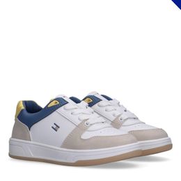 Sneaker Tommy Hilfiger, Herren, Gr. 37, beige, bunt, Lederimitat, Textil, Schuhe Sneaker, Basket Sneaker, Halbschuh, Schn&uuml;rschuh im Retro Look