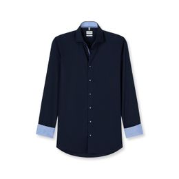 OLYMP Herren Businesshemd "OLYMP Level Five, Body Fit, Royal Kent"kobalt, Gr. 45, 97% Baumwolle, 3% Elastolefin, Hemden