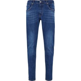 2Y STUDIOS Herren Bequeme Jeans "2Y Studios Herren 2Y Tapered Fit Jeans"blau, Gr. 34, unifarben, 97% Baumwolle, 3% Elasthan, Jeans