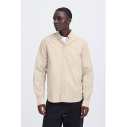 Langarmhemd Blend "BHAdas", Herren, Gr. XL, US-Gr&ouml;&szlig;en, cornstalk, Web, 65% Baumwolle, 35% Polyester, gestreift, Basic, Basic normal, ohne Ausschnitt, mit Knopf, Hemden, Stilvolles Hemd mit Button-Down-Kragen und 2-Knopf-Manschetten