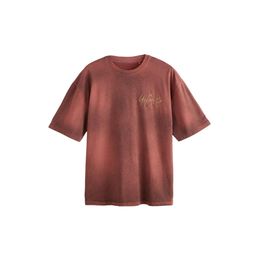 next T-Shirt Herren Gr&ouml;&szlig;e 5XL dunkelbeige / burgunder / dunkelrot