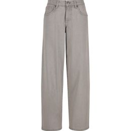 Bequeme Jeans Urban Classics "Urban Classics Ladies Mid Waist 90&acute;s Jeans", Damen, Gr. 26, Normalgr&ouml;&szlig;en, lighter dirty washed, 100% Baumwolle, unifarben, Jeans