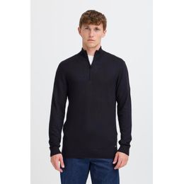 Troyer Blend "BHWebex", Herren, Gr. L, schwarz, Feinstrick, 78% Viskose, 22% Polyester, meliert, Basic, normal normal, hoch geschlossener Ausschnitt, Pullover Troyer, Stilvoller Troyer mit Rei&szlig;verschluss
