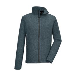G.I.G.A. by Killtec Fleecejacke "GS 4 MN KNTFLC JCKT", Jungen, Gr. L, grau (rauchblau), Obermaterial: 53% Polyester, 47% Viskose, G.I.G.A. DX BY KILLTEC, Jacken Fleecejacke, Strickfleecejacke, Melange-Optik, Zipper-Taschen, Kinnschutz