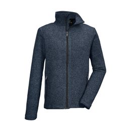 G.I.G.A. by Killtec Fleecejacke "GS 4 MN KNTFLC JCKT", Jungen, Gr. L, blau (dunkelblau), Obermaterial: 53% Polyester, 47% Viskose, G.I.G.A. DX BY KILLTEC, Jacken Fleecejacke, Strickfleecejacke, Melange-Optik, Zipper-Taschen, Kinnschutz