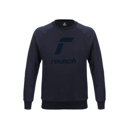 Sweatshirt Reusch "Reusch Sweatshirt", Herren, Gr. L, blau (dunkelblau), 85% Baumwolle, 15% Polyester, bedruckt, unifarben, normal, Rundhals, Sweatshirts Sweatshirt, mit bequemem Schnitt