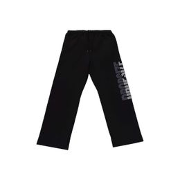 Jogginghose DROPSIZE "Dropsize SPLIT FROTTEE EMBO SWEATPANT", Herren, Gr. M, US-Gr&ouml;&szlig;en, schwarz, 70% Baumwolle, 30% Polyester, unifarben, normal, Hosen Jogginghose