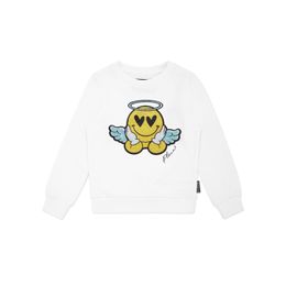 Sweatshirt Philipp Plein "Smile", M&auml;dchen, Gr. 10, 01, wei&szlig;, Obermaterial: 5% Elasthan, 95% Baumwolle, Sweatshirts Sweatshirt