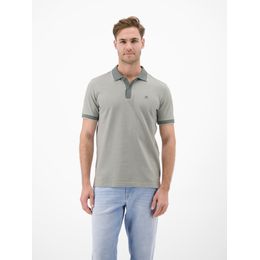Poloshirt Lerros "Poloshirt in 2-Tone-Optik", Herren, Gr. XXL, storm grau, 100% Baumwolle, ohne Ausschnitt, Shirts