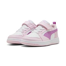 Sneaker Puma "Puma Rebound V6 Lo Sneakers Kinder", Kinder, Gr. 32, pearl pink mauve pop wei&szlig;, Obermaterial: Synthetik, Textil. Futter: Textil. Innensohle: Textil. Laufsohle: Gummi, Schuhe Sneaker