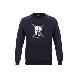 Sweatshirt Reusch "Reusch Sweatshirt", Herren, Gr. XL, bunt (blau), 85% Baumwolle, 15% Polyester, bedruckt, unifarben, normal, Rundhals, Sweatshirts Sweatshirt, mit bequemem Schnitt