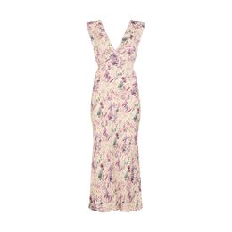 Lily & Lionel Midikleid LILY AND LIONEL "Zola Bias Cut Wonderland Print Midi Dress Damen", Damen, Gr. 40, Normalgr&ouml;&szlig;en, multi, 100% Viskose, Kleider Midikleid