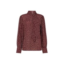 Lily & Lionel Hemdbluse LILY AND LIONEL "Fifi Pussybow Blouse Damen", Damen, Gr. 36, burgundy, 100% Polyester, Blusen Hemdbluse