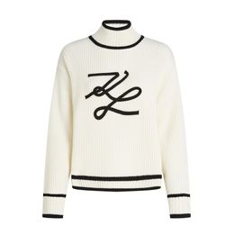 K by KARL LAGERFELD Karl Lagerfeld Pullover Damen Gr&ouml;&szlig;e S schwarz / wollwei&szlig;