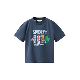 Mango Kids T-Shirt 'SPFRIEND' Jungen Gr&ouml;&szlig;e 116 navy / hellblau / gr&uuml;n / rot