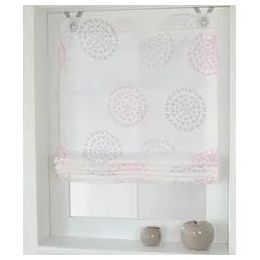 Kutti Raffrollo HEINE HOME Gr. 4, rosa (ros&eacute;, wei&szlig;), B:100cm H:140cm, Raffrollos