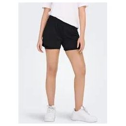 Funktionsshorts Only Play "ONPMILA-2 MW LOOSE PCK SHORTS NOOS", Damen, Gr. S (36), N-Gr, schwarz, Jersey, Obermaterial: 74% Polyester, 14% Polyamid, 12% Elasthan, unifarben, kurz, Hosen
