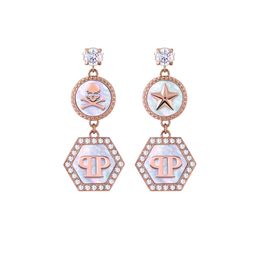 Philipp Plein Jewellery Ohrringe Damen Gr&ouml;&szlig;e One Size hellblau / rosegold / transparent