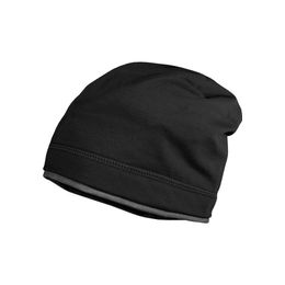 MaxiMo M&auml;dchen Beanie, schwarz, Gr. 53, Baumwollmischung, M&uuml;tzen, UV-Schutz 50+ sch&uuml;tzt Kinder zuverl&auml;ssig vor Sonnenstrahlen