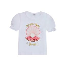 HUST & CLAIRE Hust & Claire T-Shirt 'Alma' M&auml;dchen Gr&ouml;&szlig;e 122 goldgelb / rosa / rot / wei&szlig;