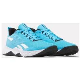 Trainingsschuh Reebok "NFX TRAINER", Damen, Gr. 45,5, future cyan, schwarz, wei&szlig;, Synthetik, Textil, Schuhe