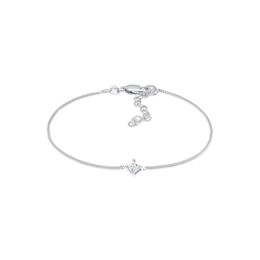 Elli DIAMONDS Damen Armband "Solit&auml;r Viereck Diamant (0.1 ct.) 925 Silber", 16cm,mit Diamanten, Silber 925 (Sterlingsilber), silber, Silber 925