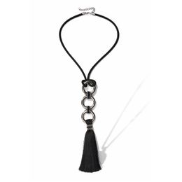 Damen Lange Kette "Leeds", schwarz, Basic, Collezione Alessandro, Metall, Halsketten, in Y-Form