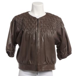 Escada Lederjacke / Ledermantel Damen Gr&ouml;&szlig;e L braun