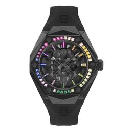 Philipp Plein Watches Uhr 'The $kull Spikes' Herren Gr&ouml;&szlig;e One Size royalblau / hellgelb / hellpink / schwarz