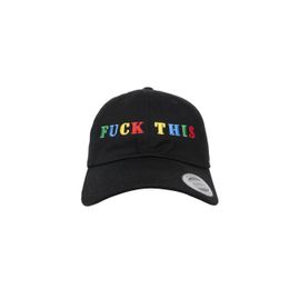 MisterTee Flex Cap "MisterTee Unisex Fuck This Dad Cap"schwarz, unifarben, 100% Baumwolle, Caps