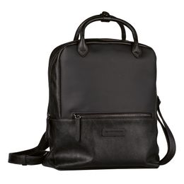 Tom Tailor Damen Cityrucksack "Gia", schwarz, Polyurethane, Rucks&auml;cke, Freizeitrucksack Arbeitsrucksack Schulrucksack
