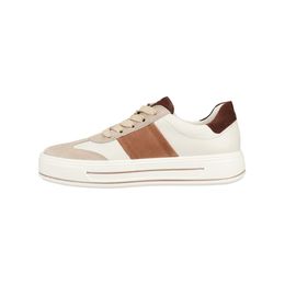 Ara Damen Plateausneaker "Ara Sneaker Leder", Gr. 41wei&szlig;, braun, Leder, Schuhe
