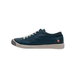 Softinos Damen Sneaker "Softinos Sneaker Glattleder", Gr. 35, blau, Glattleder, Schuhe