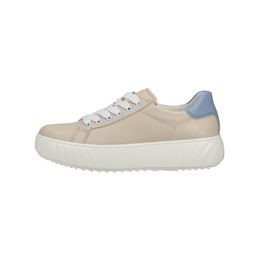 Ara Damen Plateausneaker "Ara Sneaker Leder", Gr. 39beige, blau, Leder, Schuhe