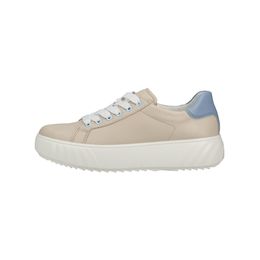 Ara Damen Plateausneaker "Ara Sneaker Leder", Gr. 42beige, blau, Leder, Schuhe