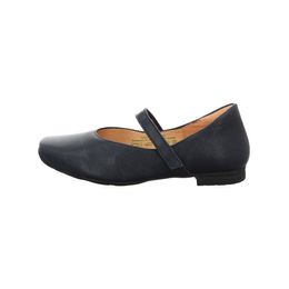 Think! THINK Damen Riemchenballerina "Think Ballerinas Leder", Gr. 39, blau, Leder, Schuhe