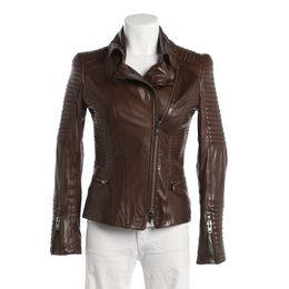 Schyia Lederjacke / Ledermantel Damen Gr&ouml;&szlig;e XS braun