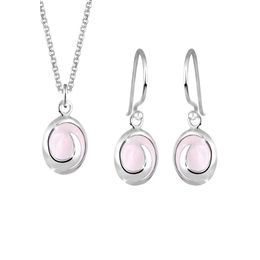 Elli Schmuckset Damen Gr&ouml;&szlig;e One Size rosa / silber